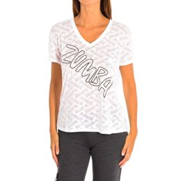 ZUMBA Sportliches Damen-T-Shirt mit kurzen &Auml;rmeln und V-Ausschnitt Z1T00587