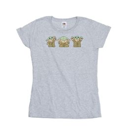 Star Wars - "The Mandalorian" T-Shirt f&uuml;r Damen (Grau)