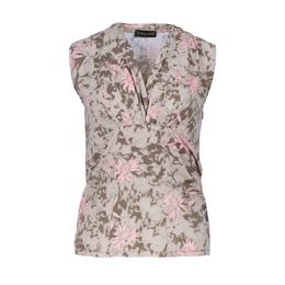 &Auml;rmelloses Top aus Polyamid-Jersey mit Blumenmuster