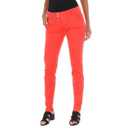 Met Damen Hose H-K-Chino Slim Fit Kn&ouml;chellang Orange