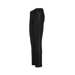 Schwarze, taillierte Jeggings mit Kunstlederdetails