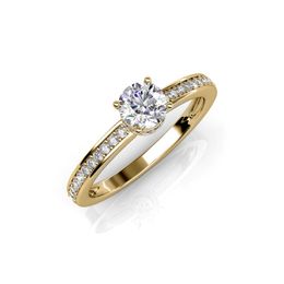 Elise Ring - Gold und Kristall