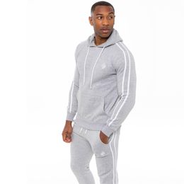 Gestreifter Herren Pullover Hoodie