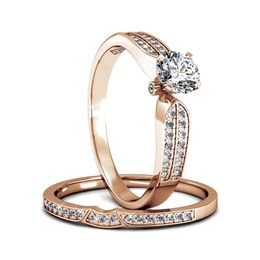 Kaiserin-Ring - Ros&eacute;gold und Kristall