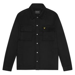 Lyle & Scott Lyle & Scott Plain Jet Black Overshirt-Jacke