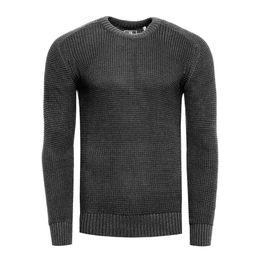 Rusty Neal Grobstrick Slim Fit Rundhals-Pullover