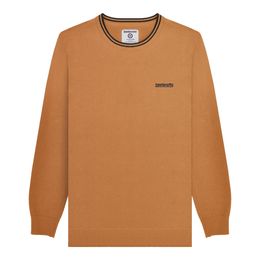 Lambretta - Pullover Mit kontrastfarbenen Streifen f&uuml;r Herren (Tabak/Marineblau)