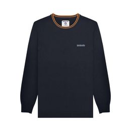 Lambretta Herren Tipped Strickpullover (Eisen/Schwarz)