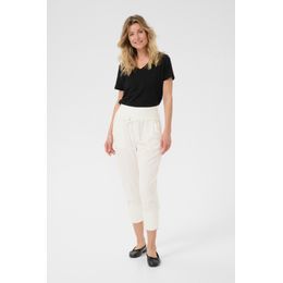 Cream Casual Hose Loose fit white