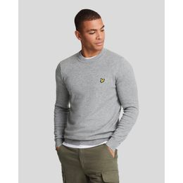 Lyle & Scott Lyle & Scott Rundhalspullover aus Baumwoll-Merinowolle - Grau