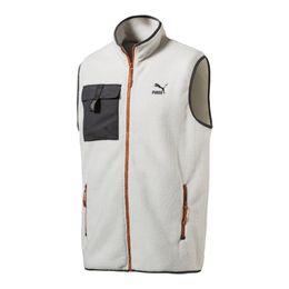 Puma XTG Trail Fleece Full Rei&szlig;verschluss Wei&szlig;er Taschen -Gilet 596728 64
