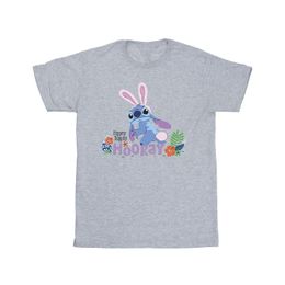 Disney - "Lilo & Stitch Hippity Hop Stitch" T-Shirt f&uuml;r M&auml;dchen (Grau)