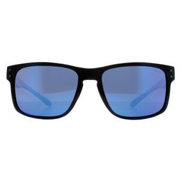 Atum Waterhouse C2 gl&Atilde;&curren;nzend schwarz blau verspiegelte Sonnenbrille