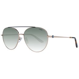 BMW - Sonnenbrille mit gl&auml;nzendem Ros&eacute;goldrahmen und gr&uuml;nen Verlaufsgl&auml;sern