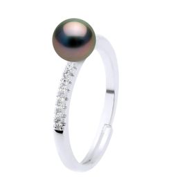 Ringschmuck - Echte Tahiti-Zuchtperle, rund 7-8 mm