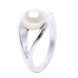 Ring echte S&uuml;&szlig;wasser-Zuchtperle Knopf 8-9 mm