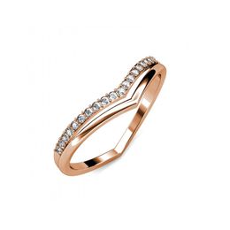Tiryns Ring - Ros&eacute;gold und Kristall