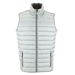 SOLS Mens Wave gepolsterte wasserabweisende Weste (Metall Grau)