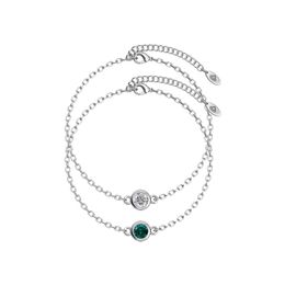 Geburtsstein-Armb&auml;nder - Silber, Kristall und Gr&uuml;n