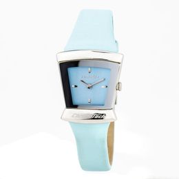 Chronotech 7355l02ac Hellblaues Lederarmbanduhr