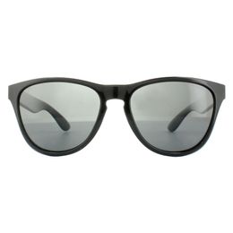 Polaroid Rectangle Mens Shiny Black Grey Polarisierte Sonnenbrille