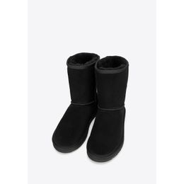 Wittchen Damen-Stiefeletten aus Wildleder mit Wollfutter, Schwarz