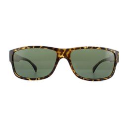Timberland Rectangle Mens Dark Havana Green Sonnenbrillen