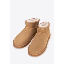 Wittchen Damen-Wildlederstiefel mit Wollfutter, braunes Wildleder