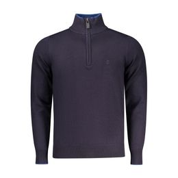 Coveri Moving Blauer Viskose M&auml;nnerpullover