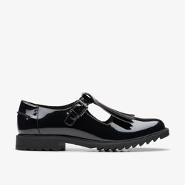 Clarks Griffin Mia2 Schwarze Lackschuhe