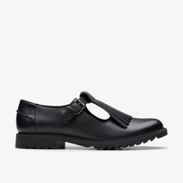 Clarks Griffin Mia2 Schwarze Lederschuhe