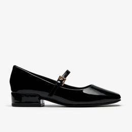 Clarks Seren30 Schnalle Schwarze Lackschuhe