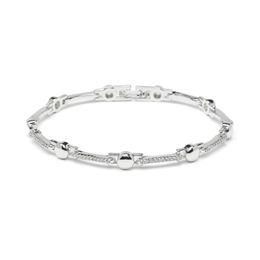 Luxenter Armband aus funkelnden Zirkonia-Steinen mit Rhodiumbeschichtung &ndash; Rarix