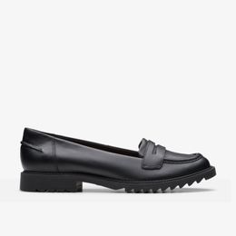 Clarks Griffin Milly2 schwarze Lederschuhe