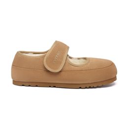EVER AU Australien Damen Teal Verstellbare Riemen Schaffell Hausschuhe