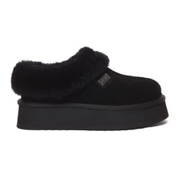 EVER AU Damen Leder Hausschuhe - Topknot