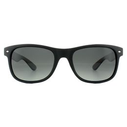 Polaroid Rectangle Unisex Matt Schwarz Rauch Grau Gradient Polarisierte Sonnenbrille