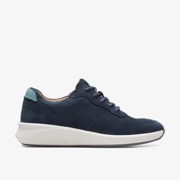Clarks Un Rio Sprint Navy Nubuk-Sneaker