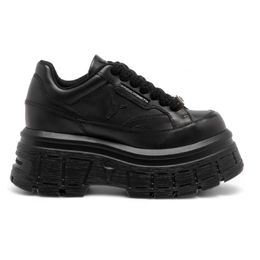 Windsor Smith &ndash; Schwarze, klobige Leder-Sneakers - Swerve