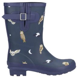COTSWOLD - Damen Gummistiefel "Woodland", Eule (Mittelblau)