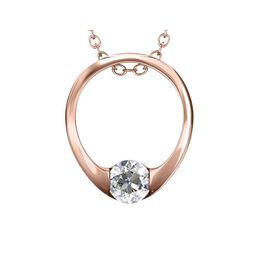 Mini-Ring mit Anh&auml;ngern - Or Ros&eacute; et Cristal