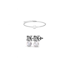 Chris Pearl Crystal Set - Silber und Kristall