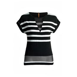 Gestreiftes Top mit transparentem Detail