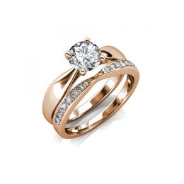 Prestige Ring - Ros&eacute;gold und Kristall