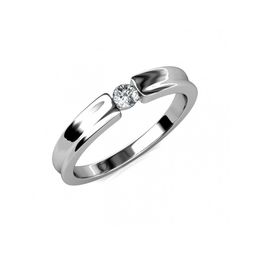 Simplicity Ring - Silber und Kristall