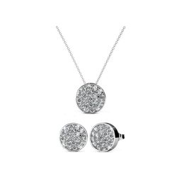 Rundes Set - Silber und Kristall