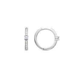 Luxenter Ohrringe aus 925er Sterlingsilber mit Brillanz-Zirkonia, rhodiniert &ndash; Manat