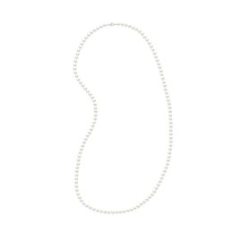 Halskette &ndash; Lange Halskette, echte S&uuml;&szlig;wasser-Zuchtperlen, halbrund, 6&ndash;7 mm
