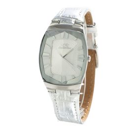 Chronotech Recheckige Silberg&uuml;rtel-Uhr
