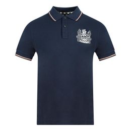 Aquascutum Aldis Crest Blaues Poloshirt